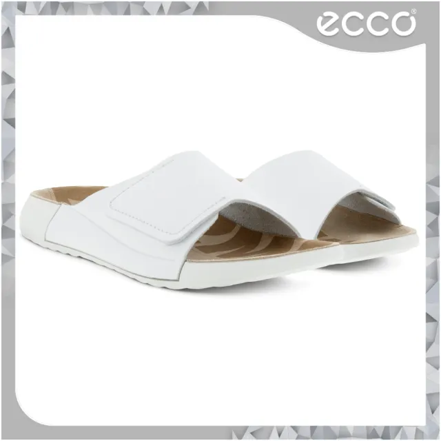 【ecco】2ND COZMO W 科摩休閒柔軟皮革涼拖鞋 女鞋(亮白色 20680301002) - momo購物網 - 好評推薦 -2023年7月