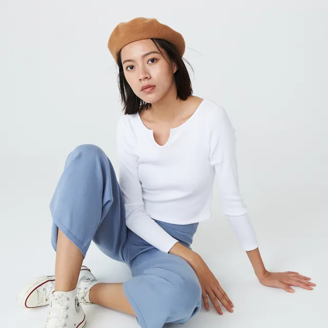 【GAP】女裝 女友T系列 純棉短版修身長袖T恤(790143-白色) - momo購物網 - 好評推薦 -2023年1月