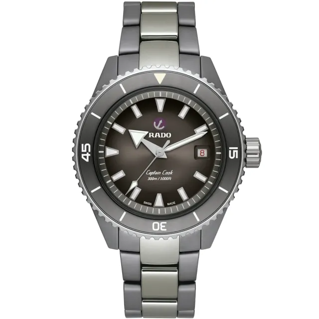 【Rado 雷達表】官方授權 庫克船長 高科技陶瓷300米潛水機械錶-43mm R03(R32144102) - momo購物網 - 好評推薦 ...