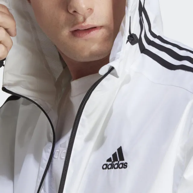 【adidas 愛迪達】外套 男款 運動外套 風衣外套 亞規 ESSENTIALS 白 IB0382(S1577) - momo購物網 ...