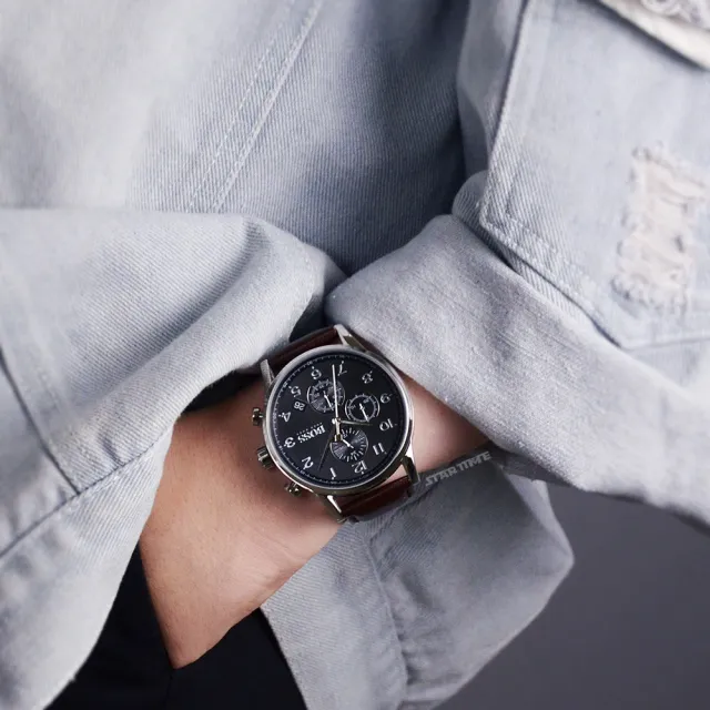 【HUGO BOSS】白鋼殼 黑面 咖啡色皮革錶帶 三眼計時腕錶 【贈旅行收納錶盒】(1513494) - momo購物網 - 好評推薦 ...