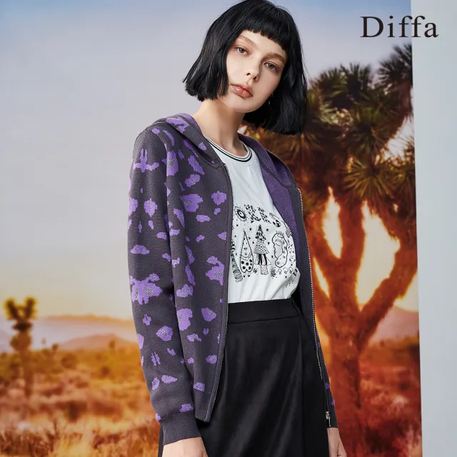 【Diffa】豹紋連帽線衫外套-女 - momo購物網 - 好評推薦 -2023年11月