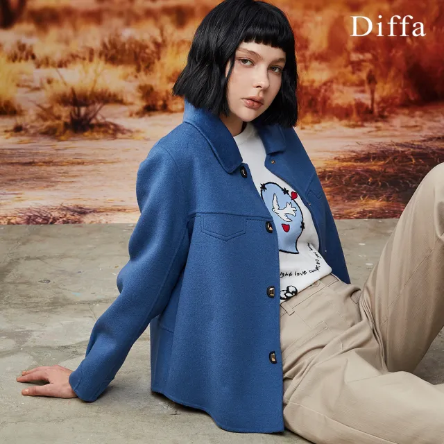 【Diffa】純羊毛開釦外套-女 - momo購物網 - 好評推薦 -2023年11月