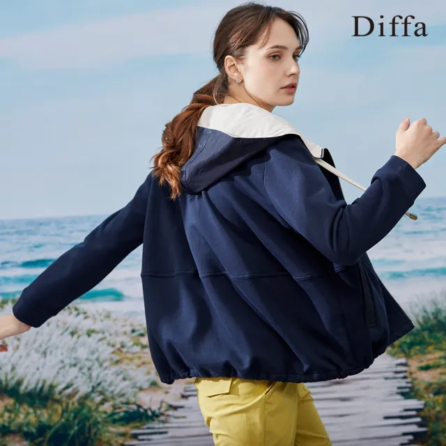 【Diffa】連帽拉鍊短版外套-女(休閒外套) - momo購物網 - 好評推薦 -2023年9月