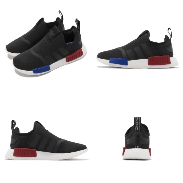 【adidas 愛迪達】童鞋 NMD 360 C 中童 小朋友 黑 白 經典 無鞋帶 套入式 方便穿脫 愛迪達(GY9147) - momo ...