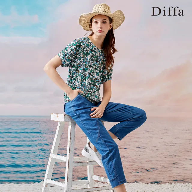 【Diffa】鬆緊腰牛仔長褲-女(丹寧) - momo購物網 - 好評推薦 -2024年4月