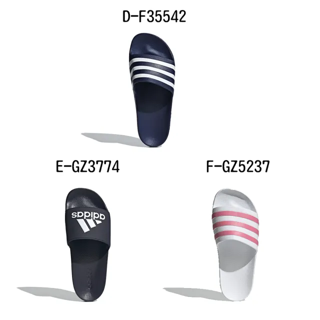 【adidas 愛迪達】運動拖鞋 ADILETTE AQUA 男女 A-IF7371 B-IF7372 C-IF7370 D-F35542 ...