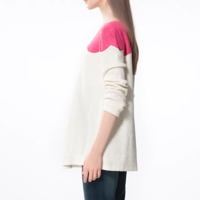 【Gennies 奇妮】氣質拼色針織上衣(米桃H3A14) - momo購物網 - 好評推薦 -2024年1月