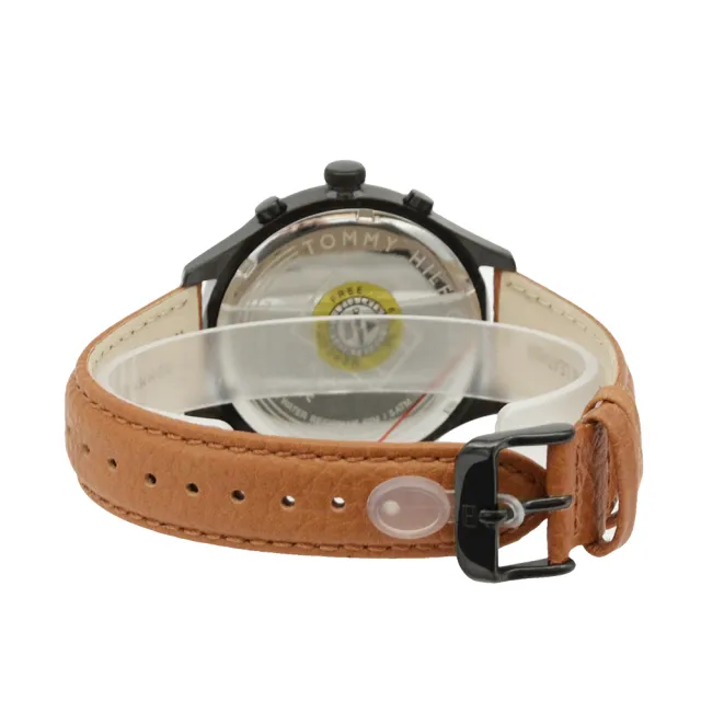 【Tommy Hilfiger】黑鋼 黑面 三眼皮革腕錶(1791470) - momo購物網 - 好評推薦 -2023年11月