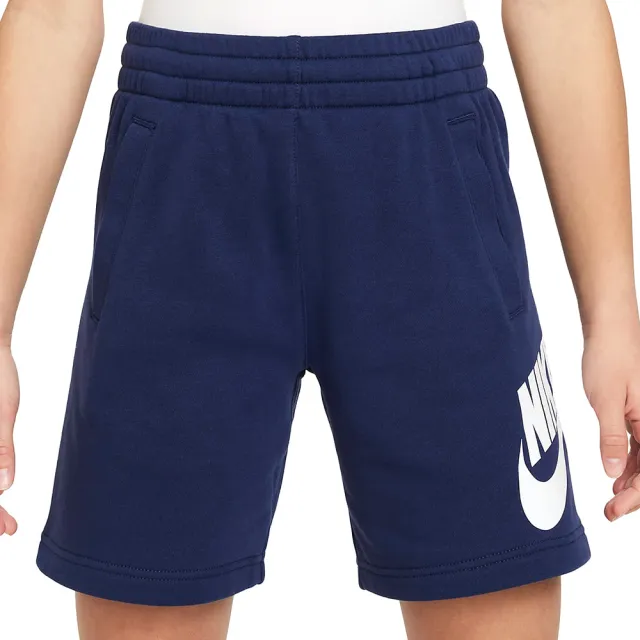 【NIKE 耐吉】NSW Club FT Short HBR 童裝 大童 深藍色 運動 休閒 LOGO 舒適 短褲 FD2997-410 ...