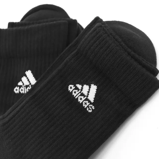 【adidas 愛迪達】襪子 滿額出貨 Cushioned 黑 白 長襪 中筒 基本款 愛迪達 三雙入(IC1310) - momo購物網 ...