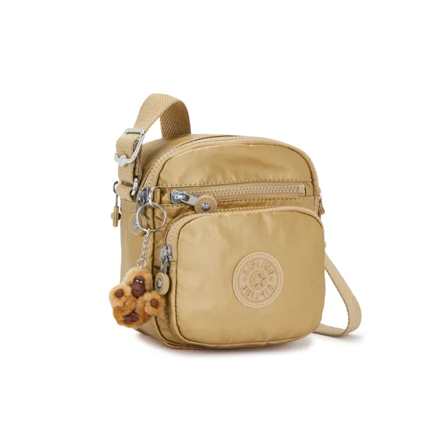 【KIPLING官方旗艦館】金屬古銅色多袋小巧斜背包-RON - momo購物網 - 好評推薦 -2023年11月