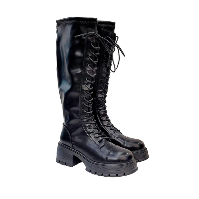 【ShoesClub 鞋鞋俱樂部】加大尺碼 18孔厚底高筒馬丁靴 女鞋 023-FS2030-1 - momo購物網 - 好評推薦 -2024年1月