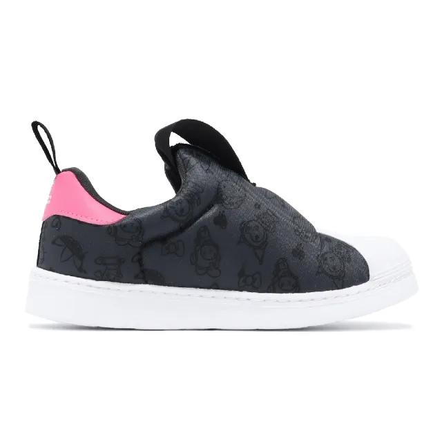 【adidas 愛迪達】X Hello Kitty 休閒鞋 Superstar 360 I 小童鞋 黑 粉 聯名 凱蒂貓(IF3553 ...