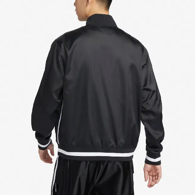 【NIKE 耐吉】外套 DNA Repel 男款 黑 白 緞面 網眼 防潑水 按扣 飛行夾克 風衣(FN2725-010) - momo購物網 ...