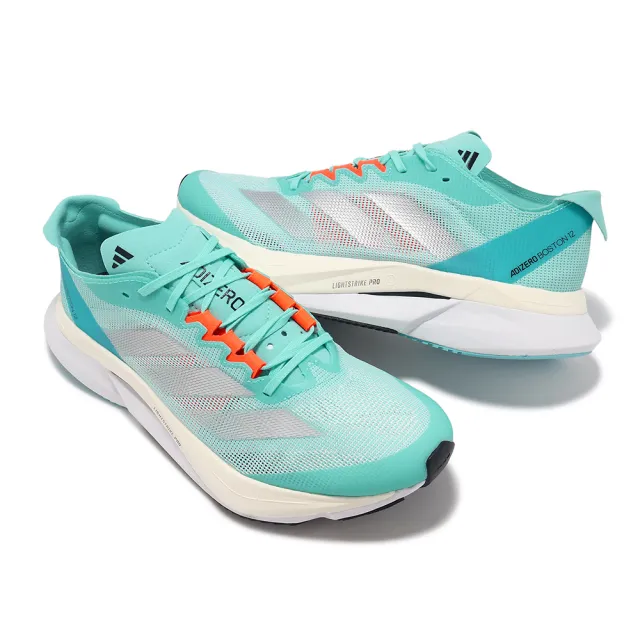 【adidas 愛迪達】慢跑鞋 Adizero Boston 12 女鞋 藍白 輕量 避震 輪胎大底 中長跑 運動鞋 愛迪達(ID6901 ...