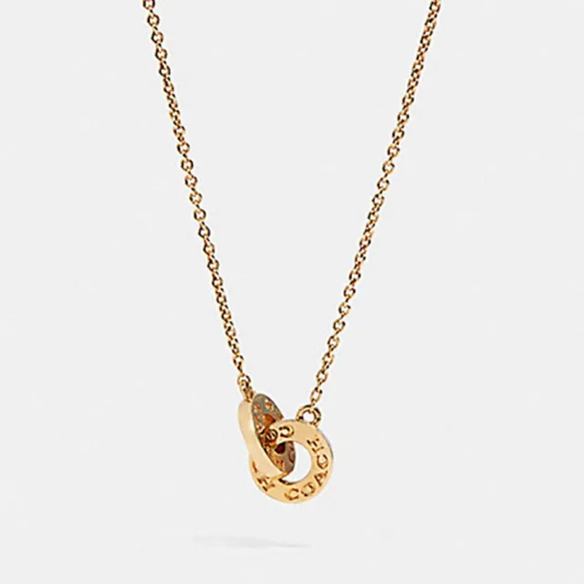 【COACH】送原廠提袋-新款雙環潮流項鍊(金) - momo購物網 - 好評推薦 -2024年3月