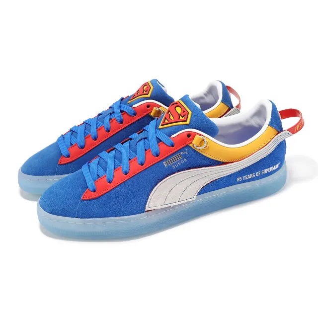 【PUMA】休閒鞋 Suede x Superman 85th Anni 男鞋 藍 紅 聯名 超人85週年 麂皮(396210-01 ...