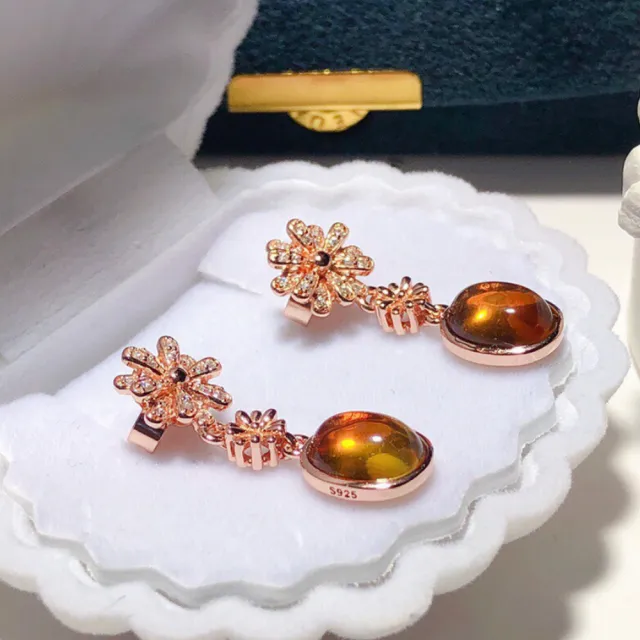 【勝弘珠寶】多明尼加紅藍珀花樣耳環 - momo購物網 - 好評推薦 -2024年4月