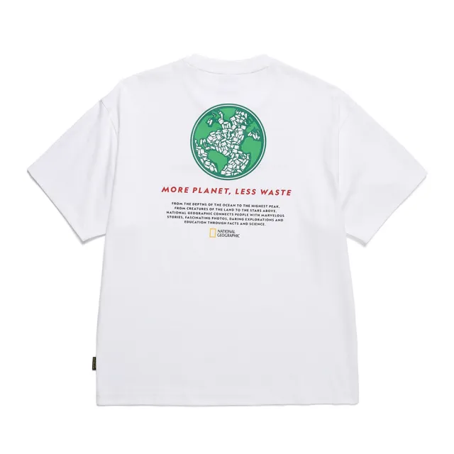 【National Geographic 國家地理】男女同款 SLOGAN 圖案短袖上衣 - 白色(環保概念/百搭版型) - momo購物網 ...