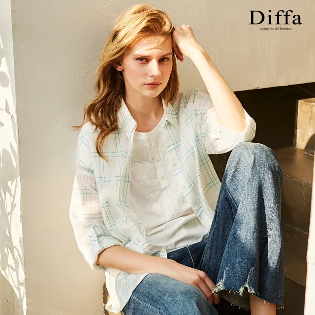 【Diffa】氣質花卉繡花連袖針織衫-女 - momo購物網 - 好評推薦 -2024年9月