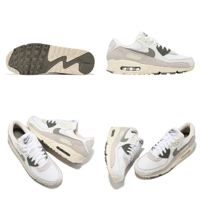 【NIKE 耐吉】休閒鞋 Air Max 90 SE 男鞋 白 綠 皮革 帆布 經典 氣墊 運動鞋(FZ5159-100) - momo購物網 ...
