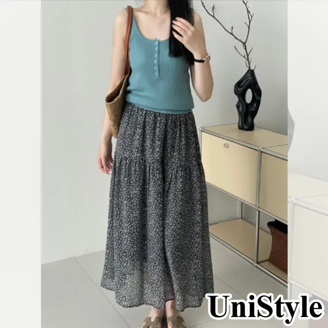 【UniStyle】A字半身裙 韓版涼爽透氣顯瘦飄飄裙 女 WT5603(黑) - momo購物網 - 好評推薦 -2024年6月