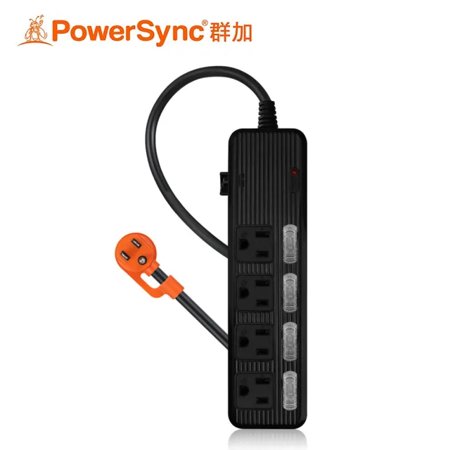 【PowerSync 群加】4開4插防雷擊抗搖擺延長線-1.8M 黑 - momo購物網 - 好評推薦 -2024年5月