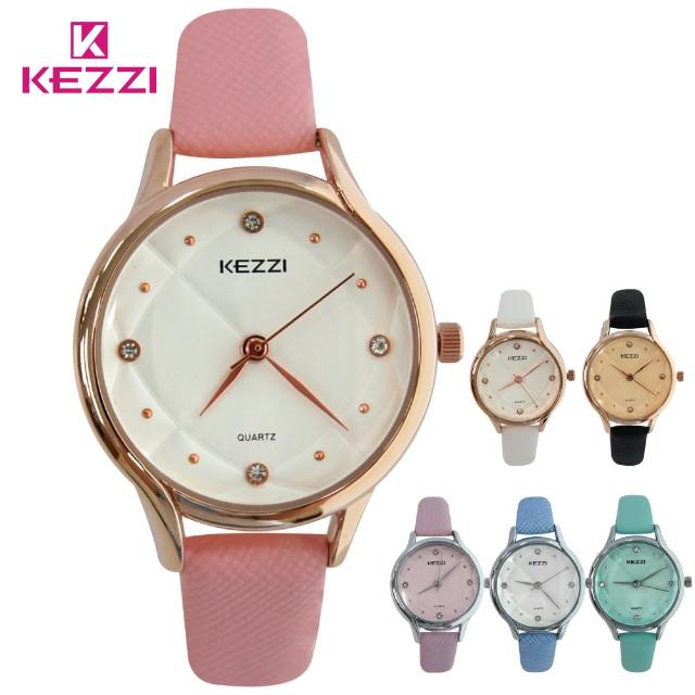 KEZZI K-1567 優雅菱格壓紋細錶帶鑲鑽錶 - Goodfind找推薦、比價格