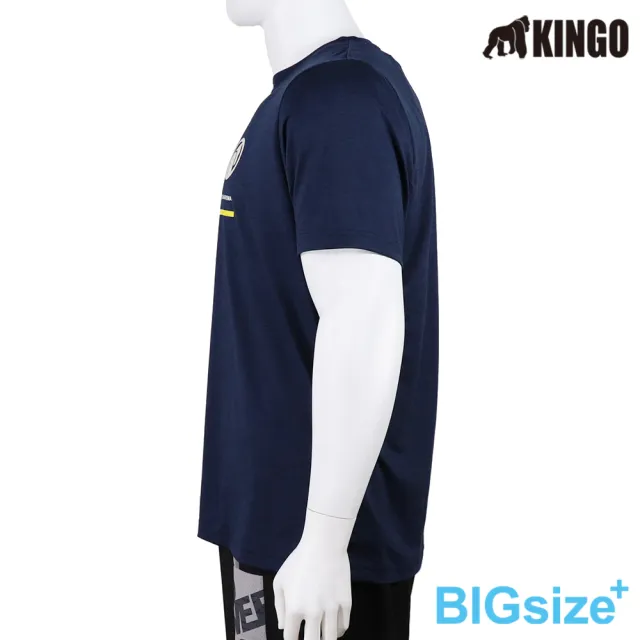 【B+ 大尺碼專家】KINGO-大尺碼-男款 排汗 印花 圓領T(413004) - momo購物網 - 好評推薦 -2024年7月
