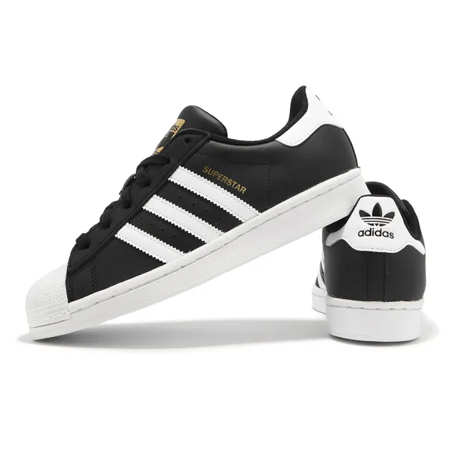 【adidas 愛迪達】休閒鞋 Superstar 男鞋 女鞋 黑 白 金標 貝殼頭 經典款 愛迪達(ID4636) - momo購物網 ...