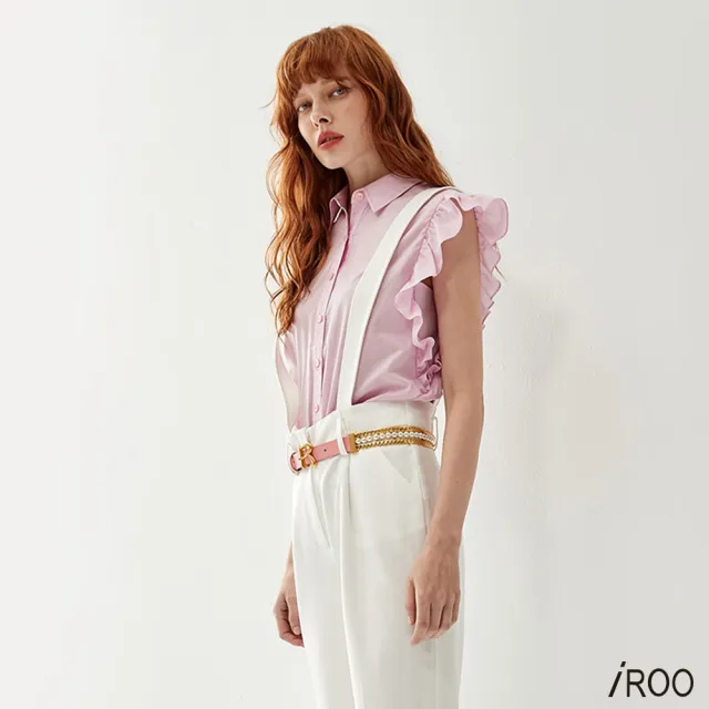 【iROO】荷葉大袖口襯衫 - momo購物網 - 好評推薦 -2024年12月