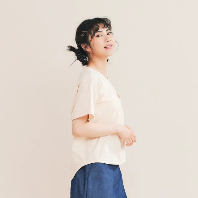 【Dailo】可愛熊熊想吃餅乾印花短袖上衣(藍 杏) - momo購物網 - 好評推薦 -2026年6月