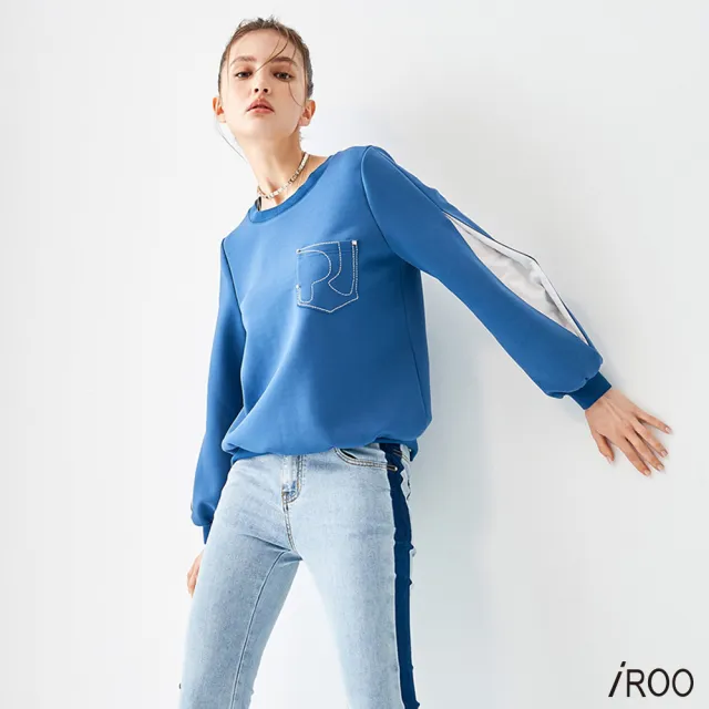 【iROO】開衩袖單品上衣 - momo購物網 - 好評推薦 -2025年1月
