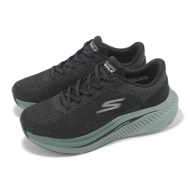 【SKECHERS】健走鞋 Go Walk Max Cushioning Arch Fit 男鞋 黑 厚底 緩衝 休閒鞋(216354 ...